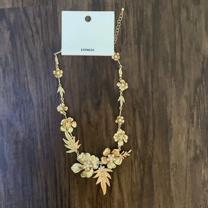 Express | Jewelry | Express Pearl Flower Chain Necklace | Poshmark